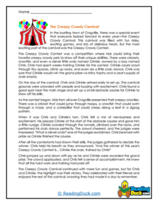 Cr- Blends Reading Passages Worksheets | Reading Duck.com