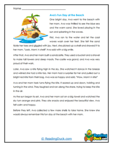 CV Reading Passage Worksheets | Reading Duck.com