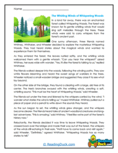 Wh Digraph Reading Passages Worksheets | Reading Duck.com