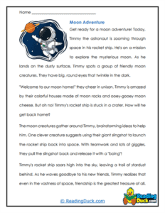 oo Reading Passages Worksheets | Vowel Teams | Reading Duck.com