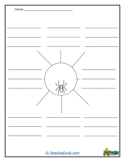 Spider Maps | Graphic Organizer Series | Reading Duck.com