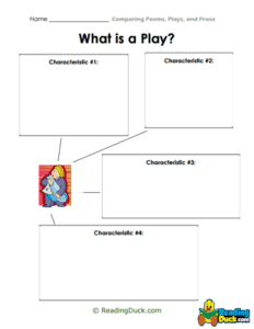 Comparing Poems, Plays, and Prose Worksheets | Reading Duck.com