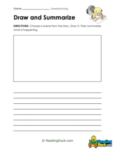 Summarizing Worksheets | Reading Skills | Reading Duck.com