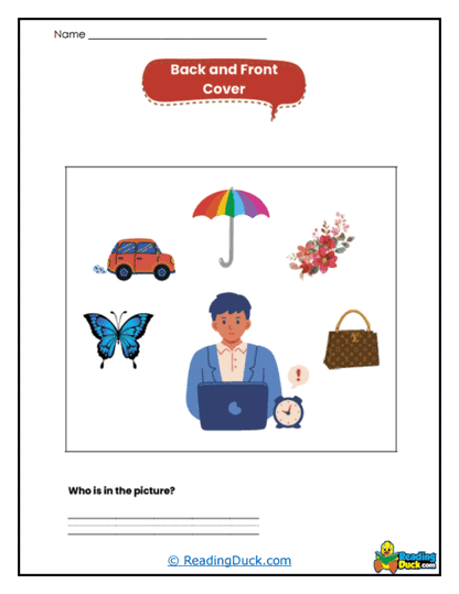 Parts of a Book Worksheets | Print Concept | Reading Duck.com