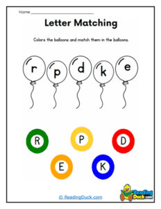 Letters Worksheets | Pre-reading Skills | Reading Duck.com