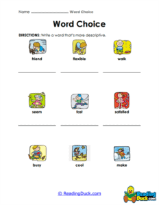 Word Choice Worksheets