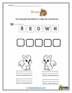 Color Brown Worksheets | Reading Duck.com