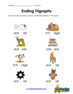 Trigraph Worksheets | Phonics Skills | Reading Duck.com