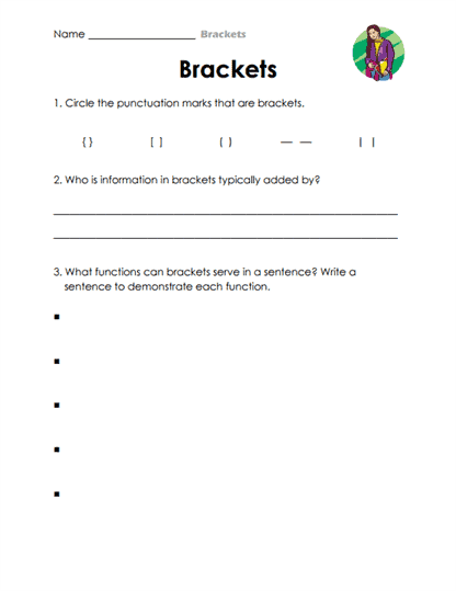 Parentheses Worksheets | Punctuation Collection | Reading Duck.com