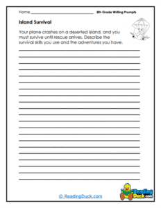 8th Grade Writing Prompt Worksheets | Reading Duck.com