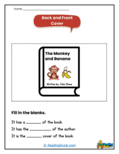 Parts of a Book Worksheets | Print Concept | Reading Duck.com