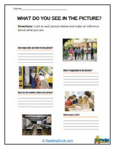 What Do You See Worksheets | Reading Duck.com