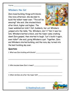 Grade 2 Reading Comprehension Worksheets