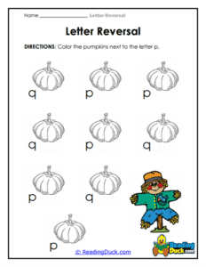 Letter Reversal Worksheets | Phonics Skills | Reading Duck.com