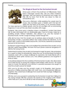 Fantasy Passage Worksheets | Fiction Genre | Reading Duck.com