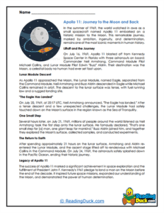 Historical Nonfiction Reading Worksheets | Reading Duck.com