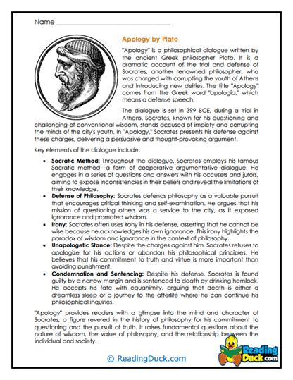 Philosophy Worksheets | Nonfiction Genre | Reading Duck.com