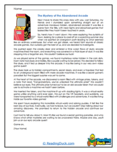 Epistolary Fiction Worksheets | Fiction Genre | Reading Duck.com