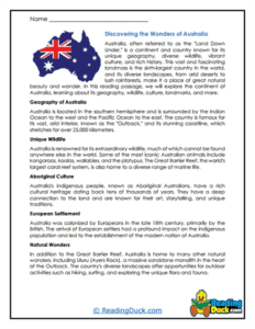 Continents Worksheets