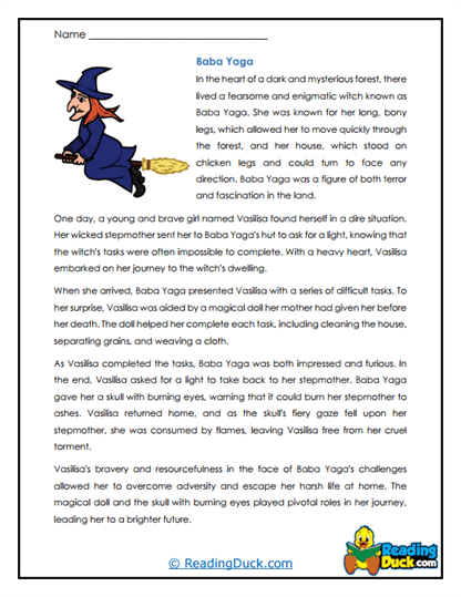 Folklore Worksheets | Fiction Genre | Reading Duck.com