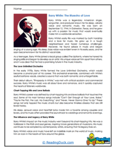 Music Reading Comprehension Worksheets | Reading Duck.com