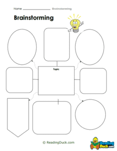 Brainstorming Worksheets | Language Arts | Reading Duck.com