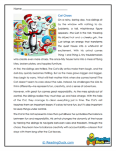 Cat in the Hat Worksheets | by Dr. Seuss | Reading Duck.com