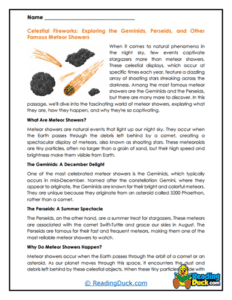 Astronomy Reading Comprehension Worksheets | Reading Duck.com
