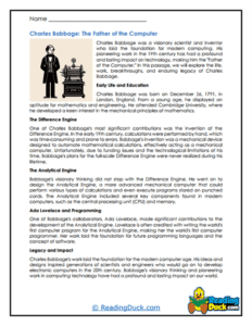 Scientists and Researchers Worksheets | Reading Duck.com