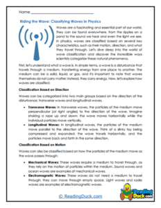 Waves Reading Worksheets | Reading Duck.com