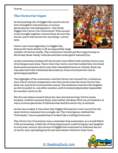 Grade 12 Reading Comprehension Worksheets | Reading Duck.com