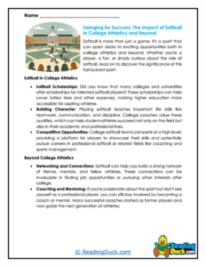 Physical Education Worksheets | PE | Sports Literacy | Reading Duck.com