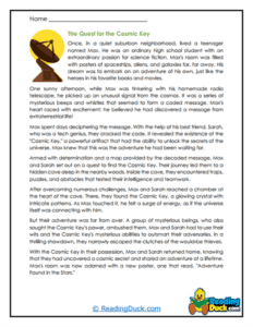 Adventure Worksheets | Fiction Genre | Reading Duck.com