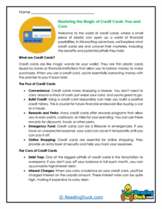 Banking and Banks Worksheets | Reading Duck.com