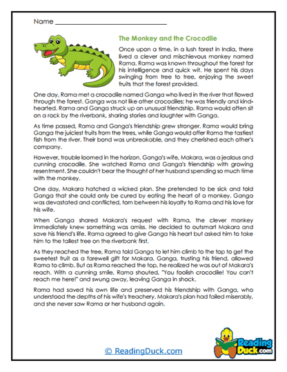 Folklore Worksheets | Fiction Genre | Reading Duck.com