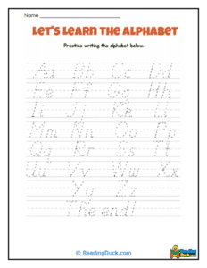 D'Nealian Letters Worksheets | Handwriting Series | Reading Duck.com