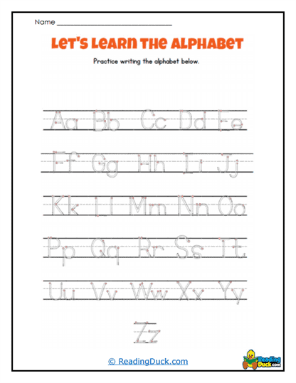 D'Nealian Letters Worksheets | Handwriting Series | Reading Duck.com