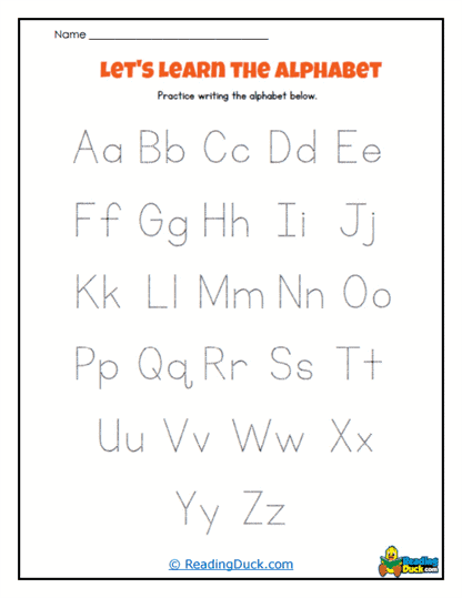 D'Nealian Letters Worksheets | Handwriting Series | Reading Duck.com