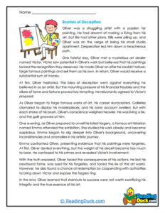 Moral Drama Reading Worksheets | Reading Duck.com