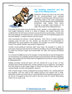 Comedy Reading Worksheets | Reading Duck.com