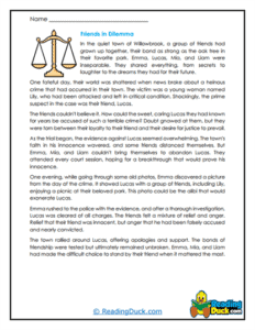 Moral Drama Reading Worksheets | Reading Duck.com