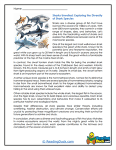 Animals Reading Comprehension Worksheets | Reading Duck.com