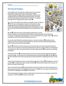 Grade 9 Reading Comprehension Worksheets | Reading Duck.com