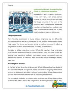 Math Reading Comprehension Worksheets | Reading Duck.com