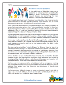 Satire Passages Worksheets | Fiction Genre | Reading Duck.com