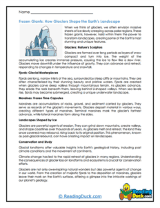 Landforms Worksheets