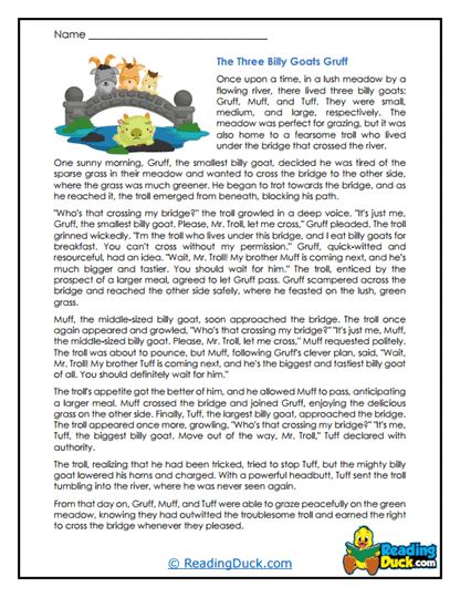 Folklore Worksheets | Fiction Genre | Reading Duck.com