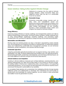 Climate Change Worksheets