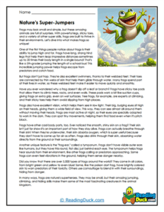 Animals Reading Comprehension Worksheets | Reading Duck.com