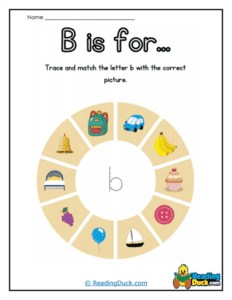 Letter B Worksheets | Pre-Reading Series | Reading Duck.com